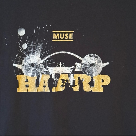 Continental | Tops | Muse Haarp Black Band Tee British Rock Band 208 ...